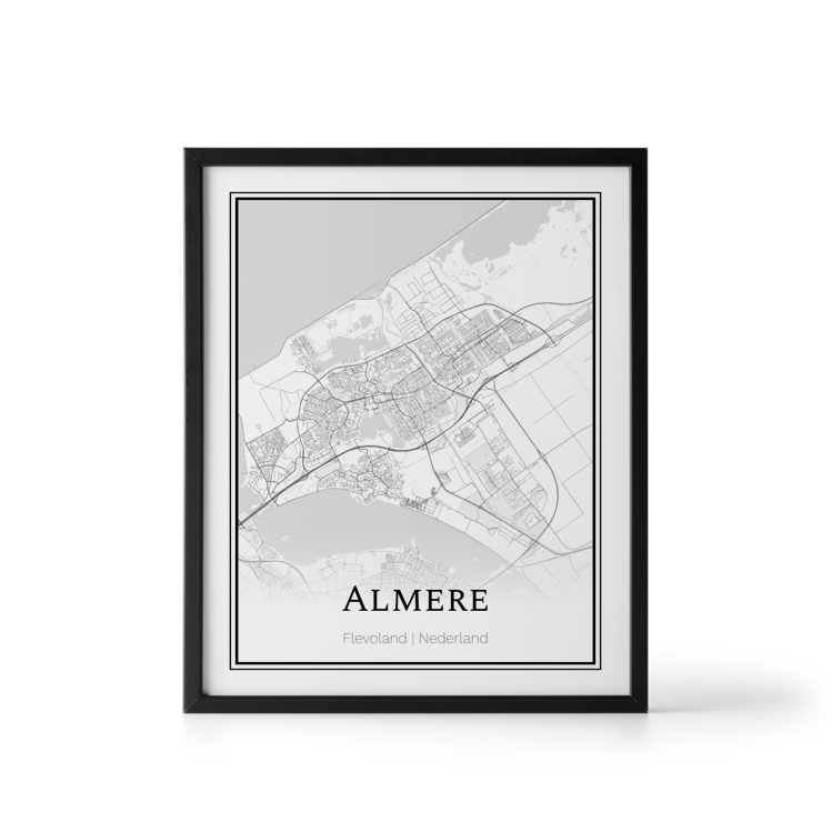 Plattegrond Almere poster - Where It Happened