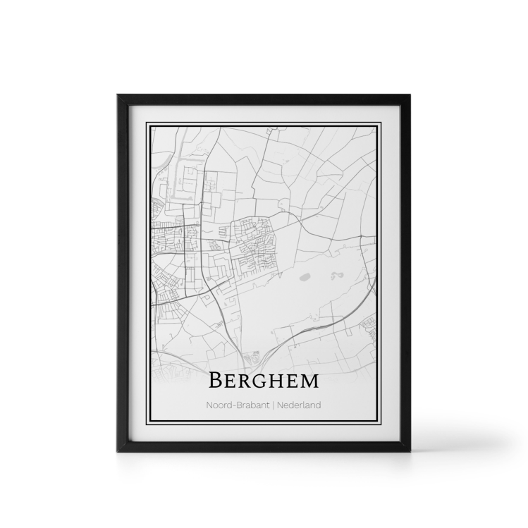 Plattegrond Berghem poster - Where It Happened
