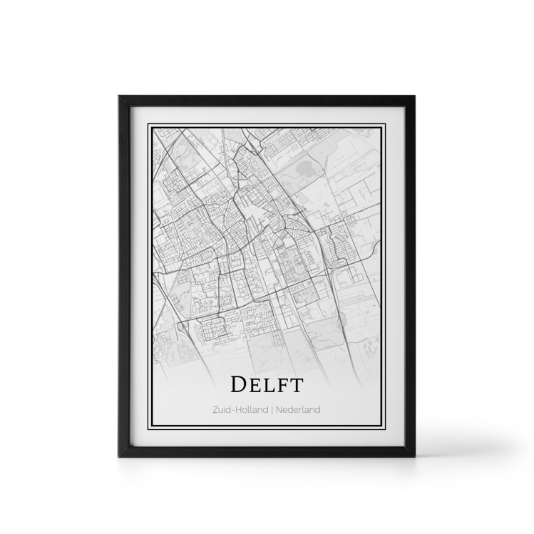 Plattegrond Delft poster - Where It Happened