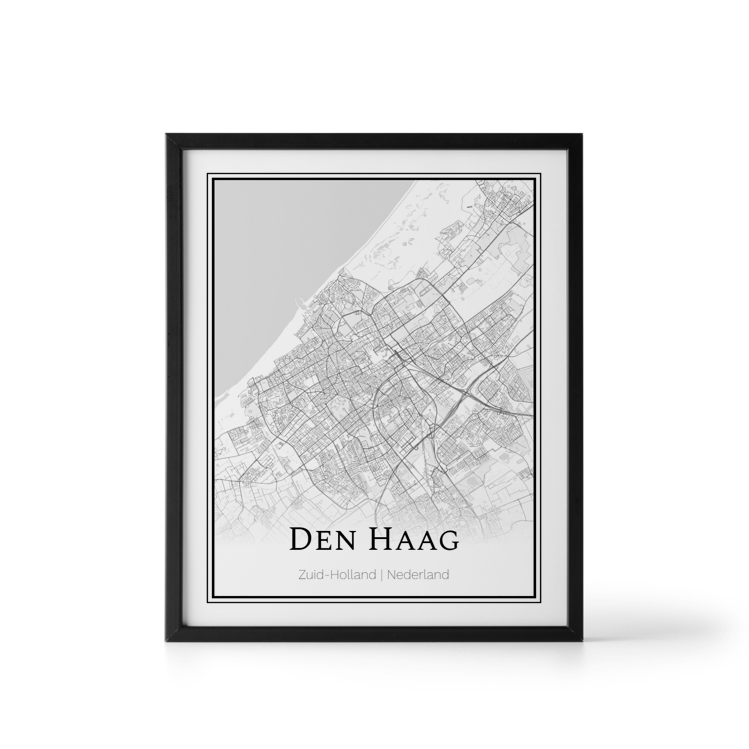 Plattegrond Den Haag poster - Where It Happened
