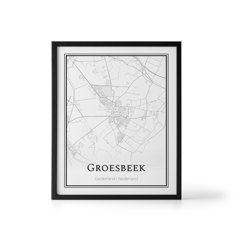 Plattegrond Groesbeek poster - Where It Happened