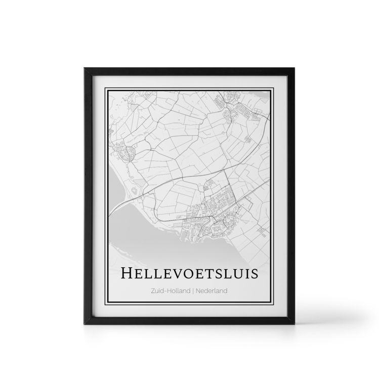 Plattegrond Hellevoetsluis poster - Where It Happened