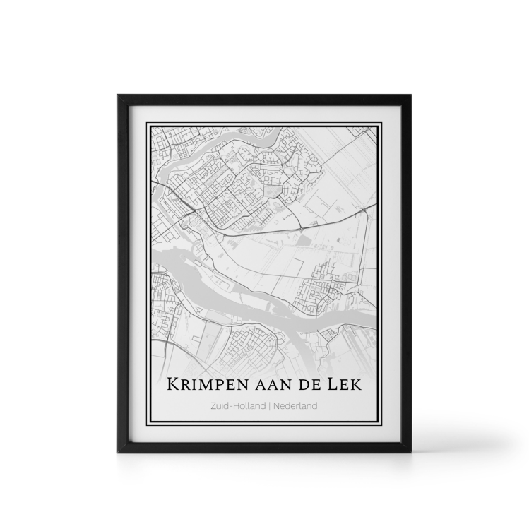 Plattegrond Krimpen aan de Lek poster - Where It Happened