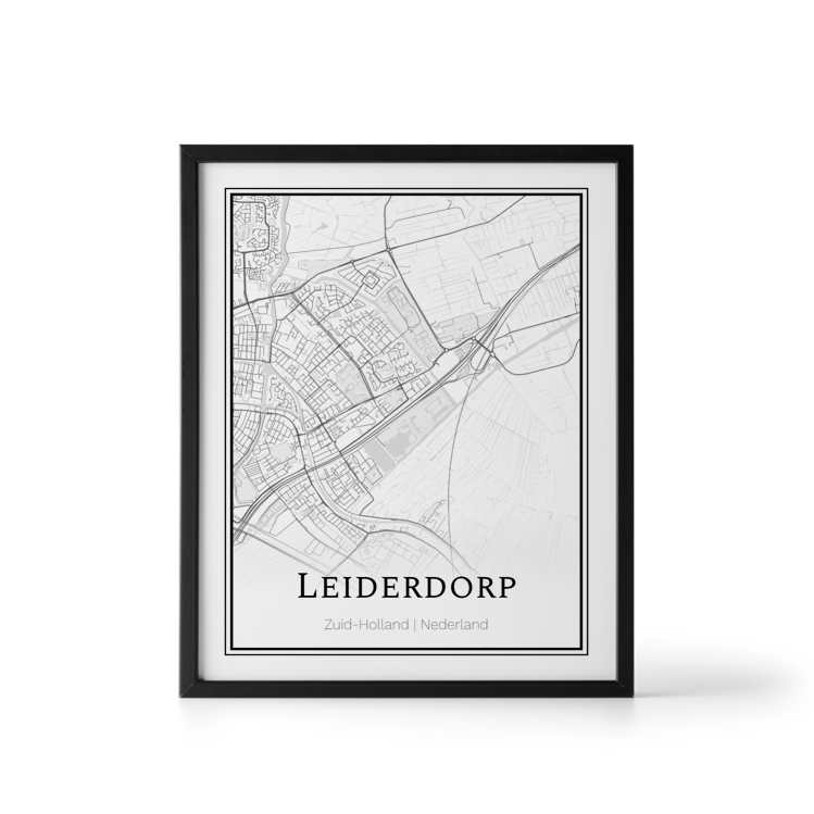 Plattegrond Leiderdorp poster - Where It Happened