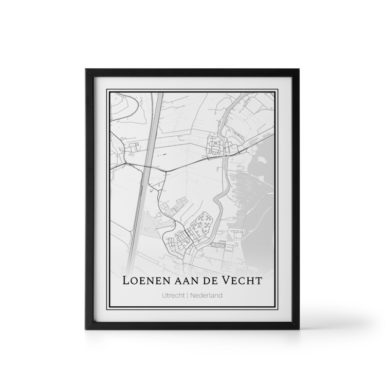 Plattegrond Loenen aan de Vecht poster - Where It Happened