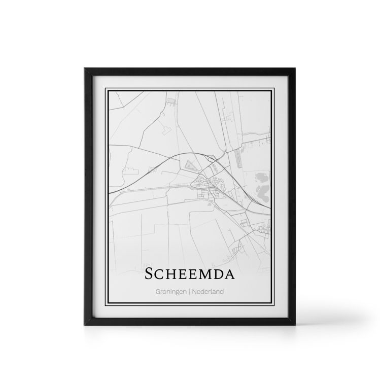 Plattegrond Scheemda poster - Where It Happened