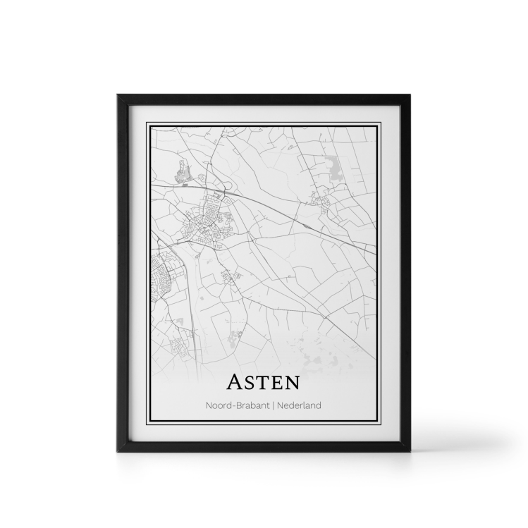 Plattegrond Asten poster - Where It Happened
